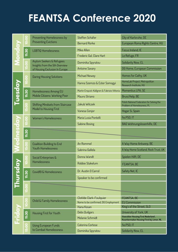 fio.PSD alla Feantsa (Online) Conference 2020